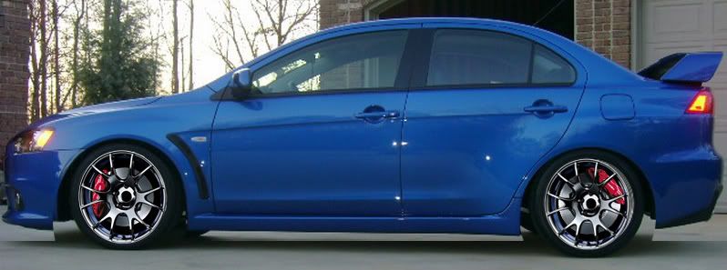 WedsSport SA-67R BLC on Octane Blue... | Mitsubishi Lancer Evolution Forum